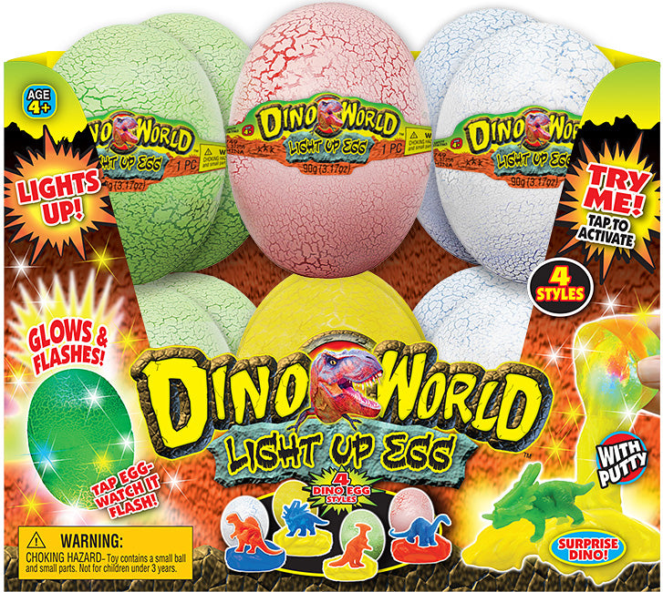 Dino World Light Up DINO EGG PDQ 12 – Continuum Games