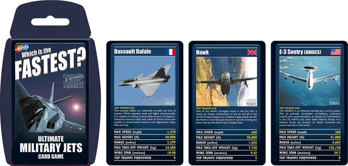 Ultimate Military Jets Top Trumps – Continuum Games